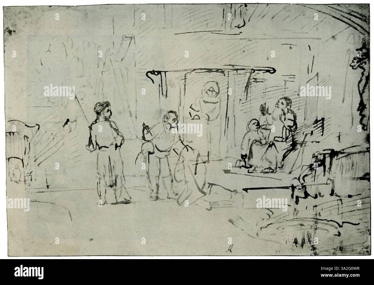 In Benesch 0971, Rembrandt captures the human figure with remarkable ...