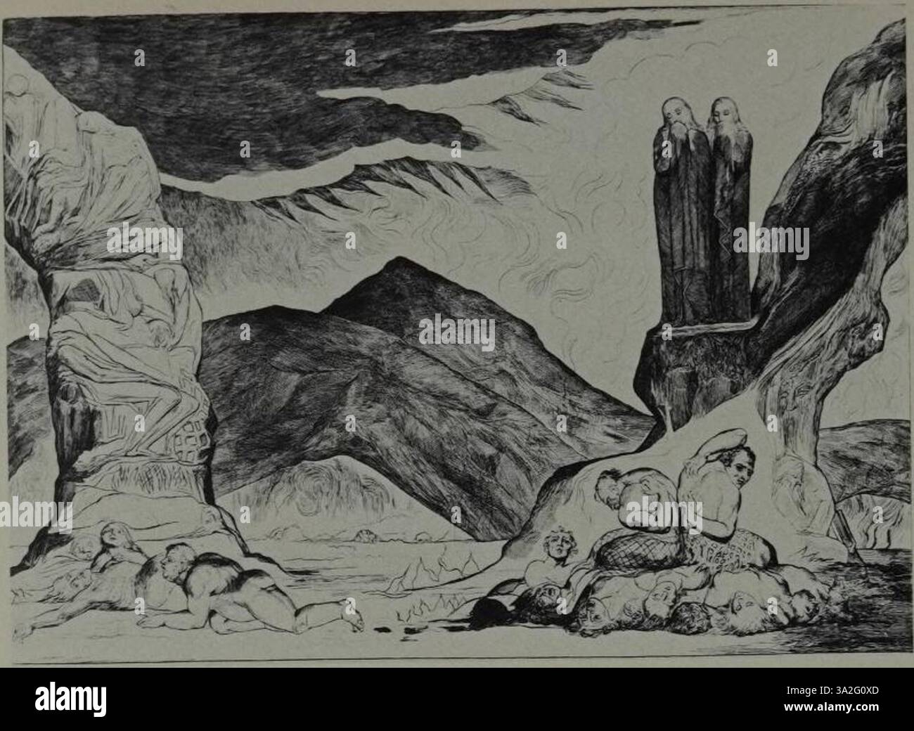 A depiction by William Blake that combines spiritual and mythical ...