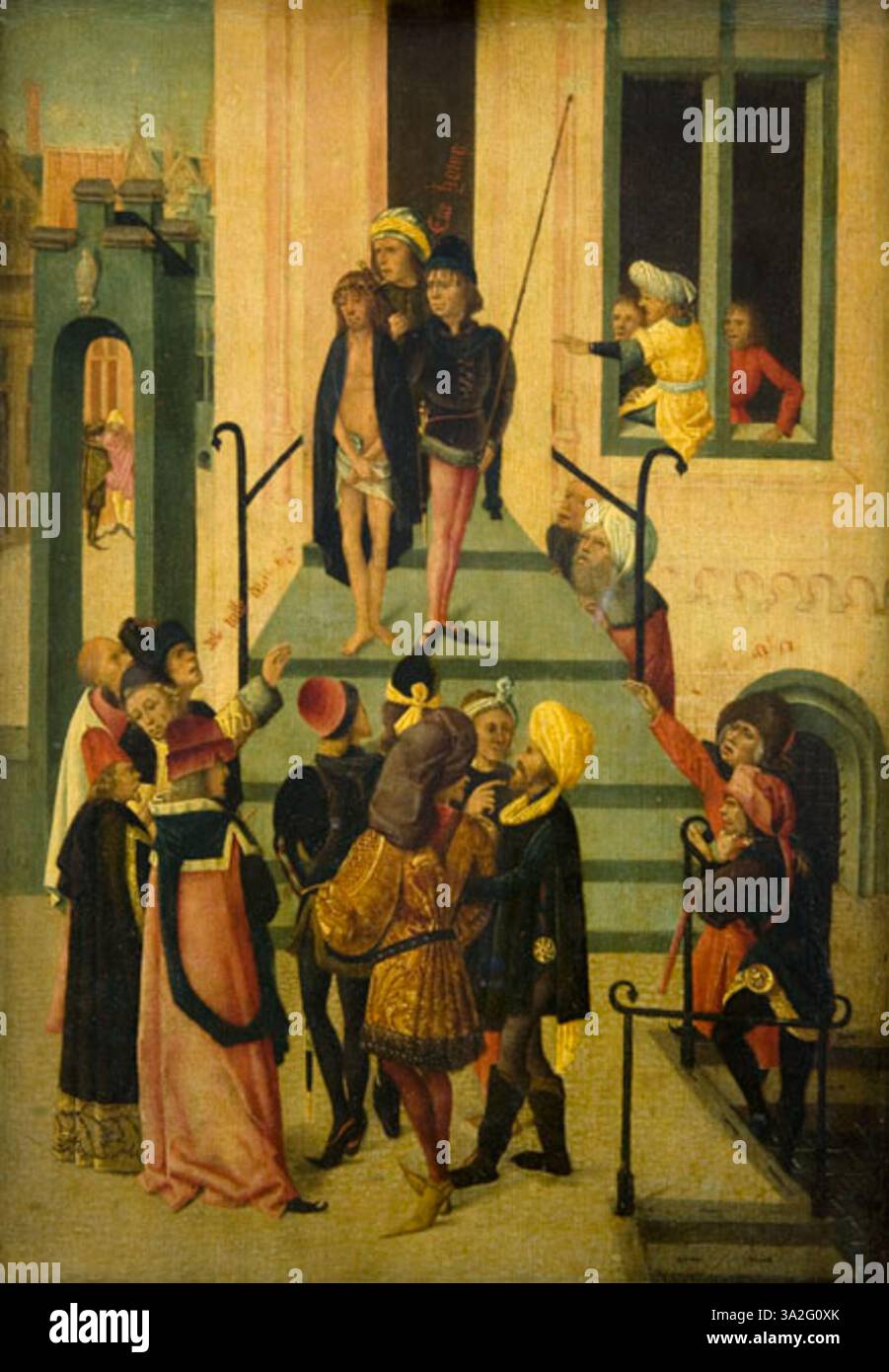 This painting depicts the suffering Christ, presenting the moment 'Ecce ...