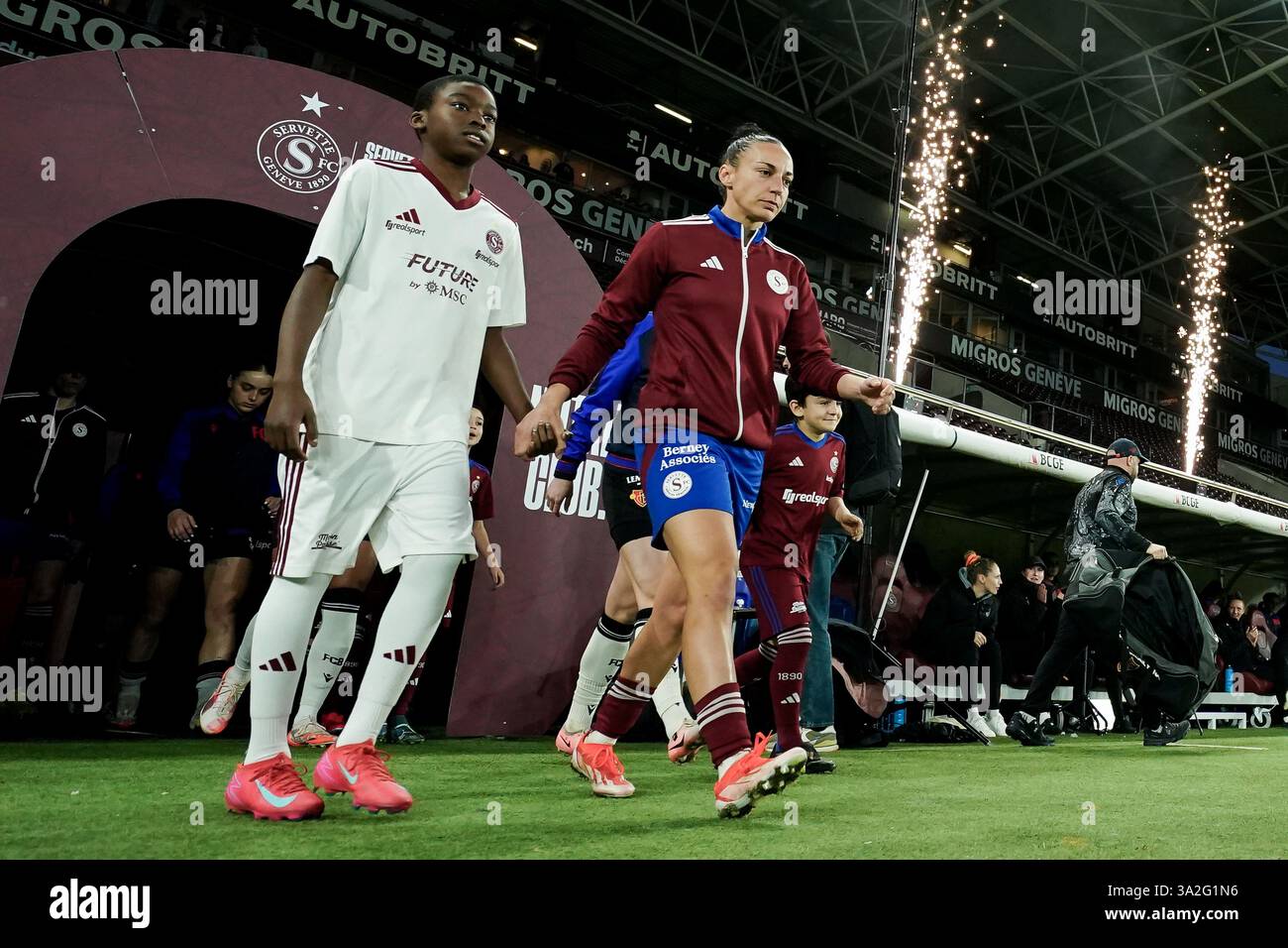 Lancy, Switzerland. 12th Mar, 2025. 12/03/2025, Lancy, Stade de Geneve ...