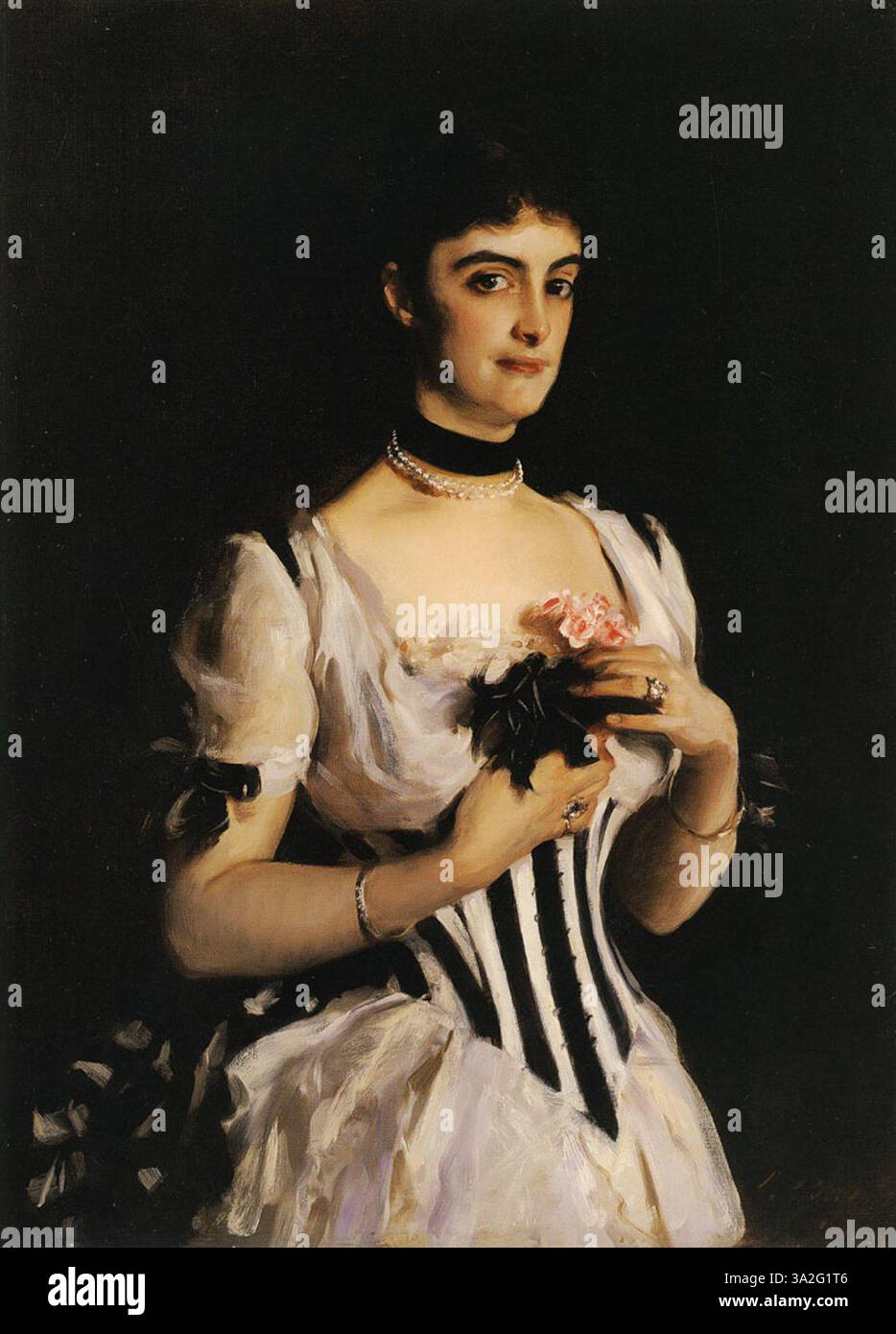 This portrait of Mrs. Wilton Phipps, painted circa 1884, shows the ...