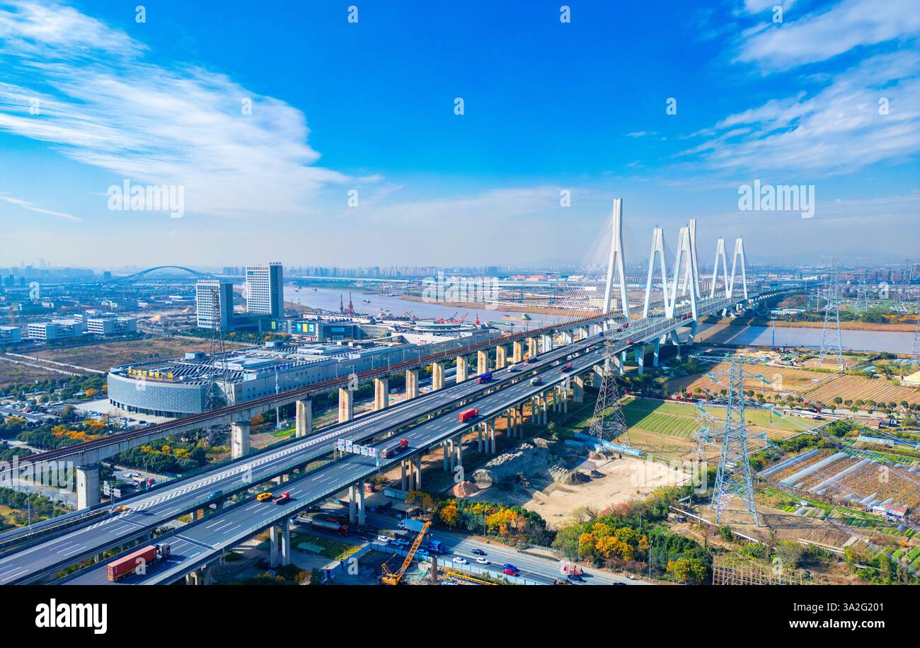 Cable stayed bridge china hi-res stock photography and images - Alamy