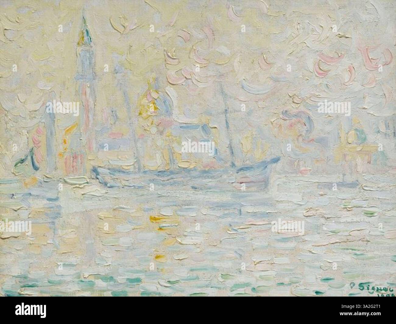 In painting 406, Paul Signac uses his pointillist method to create a ...