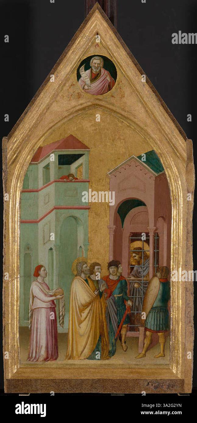 This work from Giotto’s workshop, depicting John the Baptist in prison ...