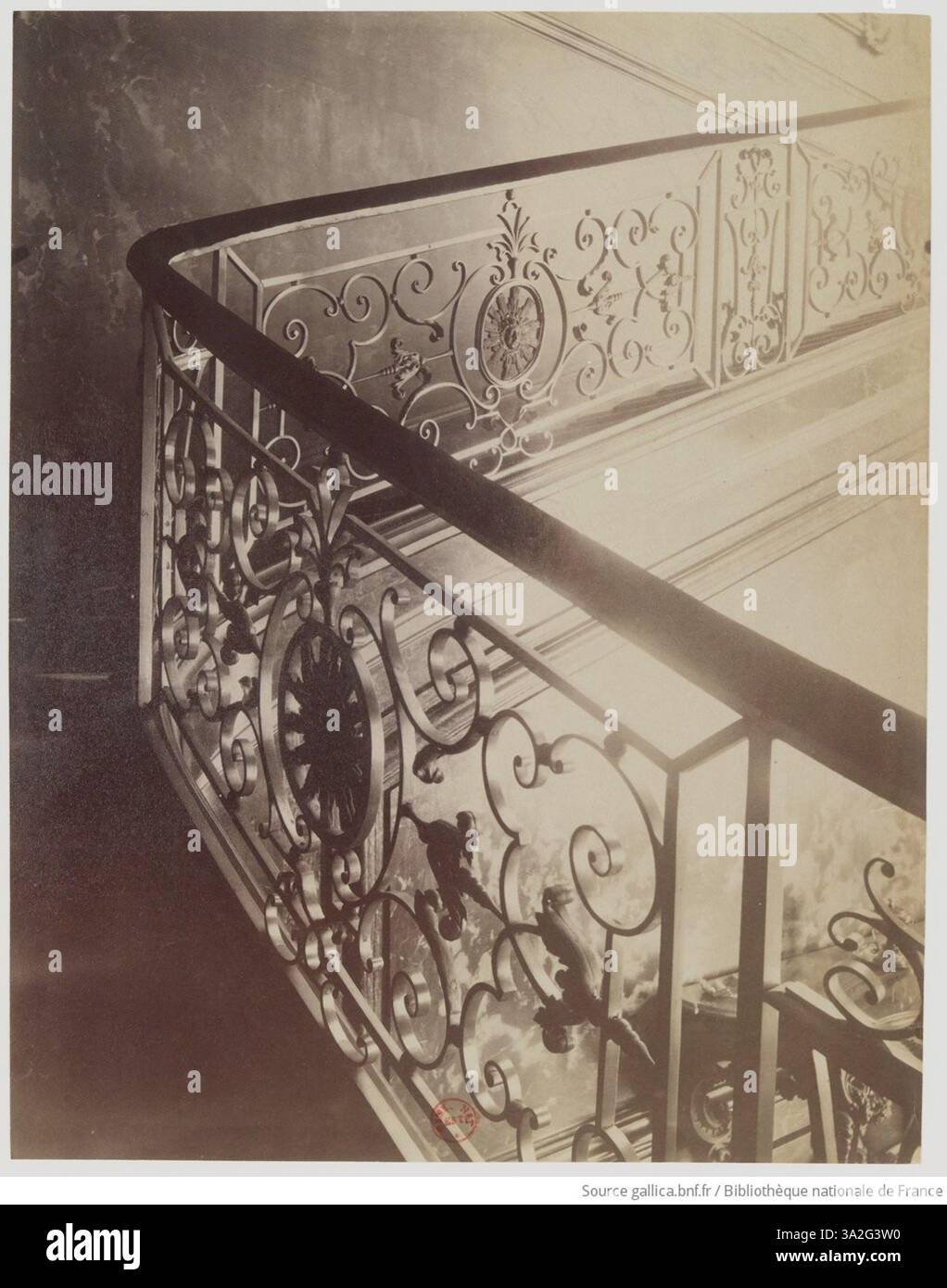 Eugène Atget captures the staircase of the Austrian Embassy at 57 Rue ...