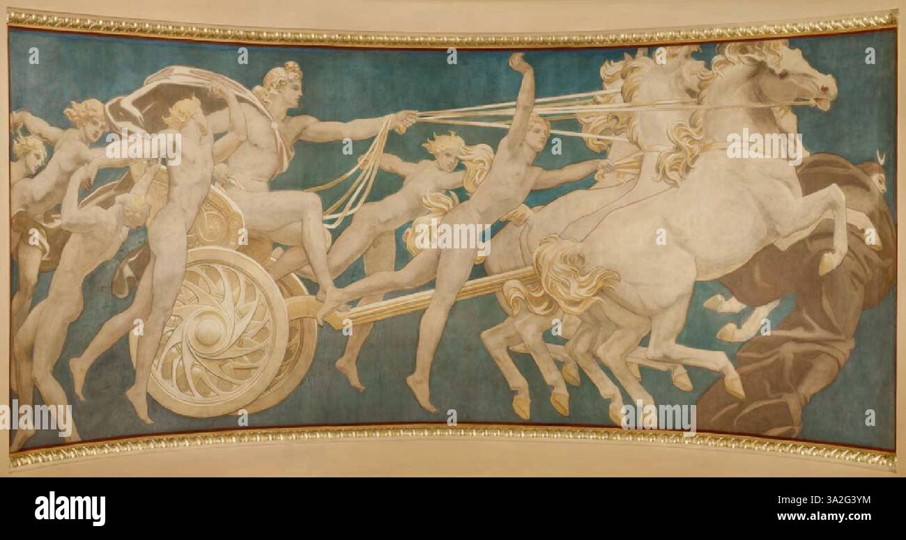 Apollo in His Chariot with the Hours, a mural by John Singer Sargent ...