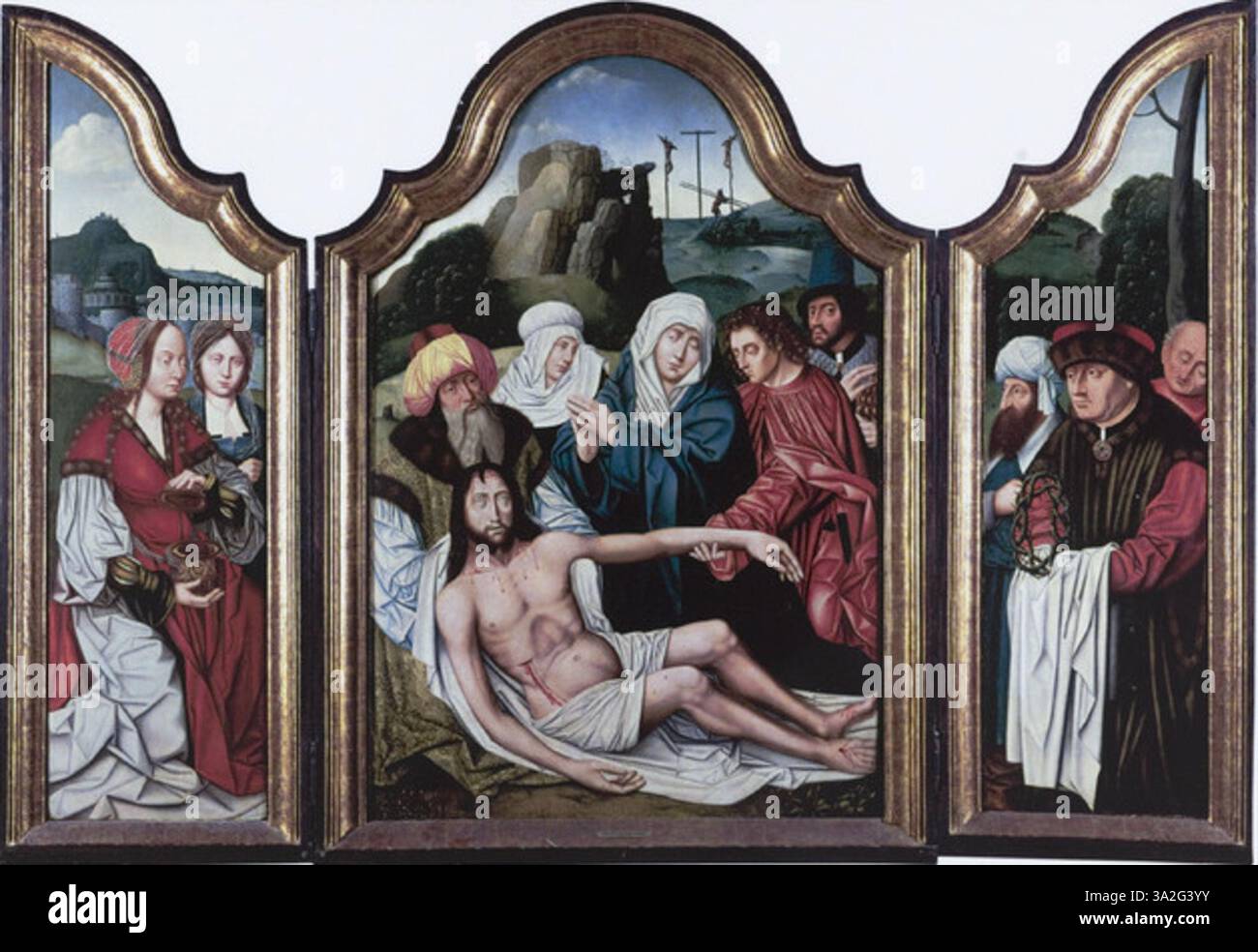 The Lamentation depicts the mourning over Christ’s body after the crucifixion, a common subject ...