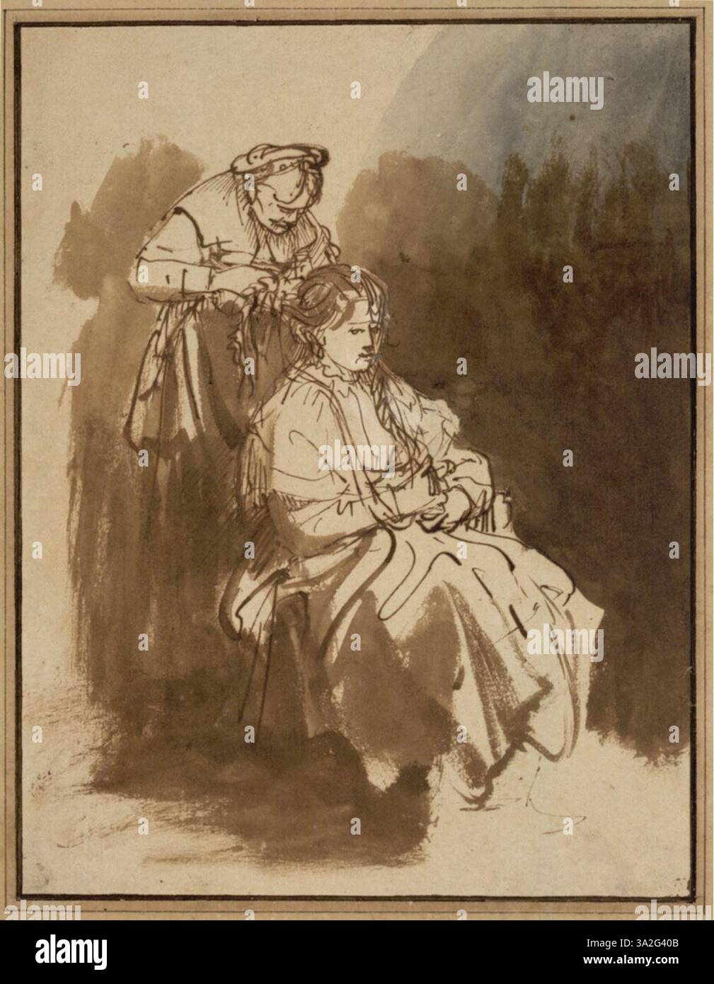 Rembrandt’s use of chiaroscuro in this portrait highlights the subject ...