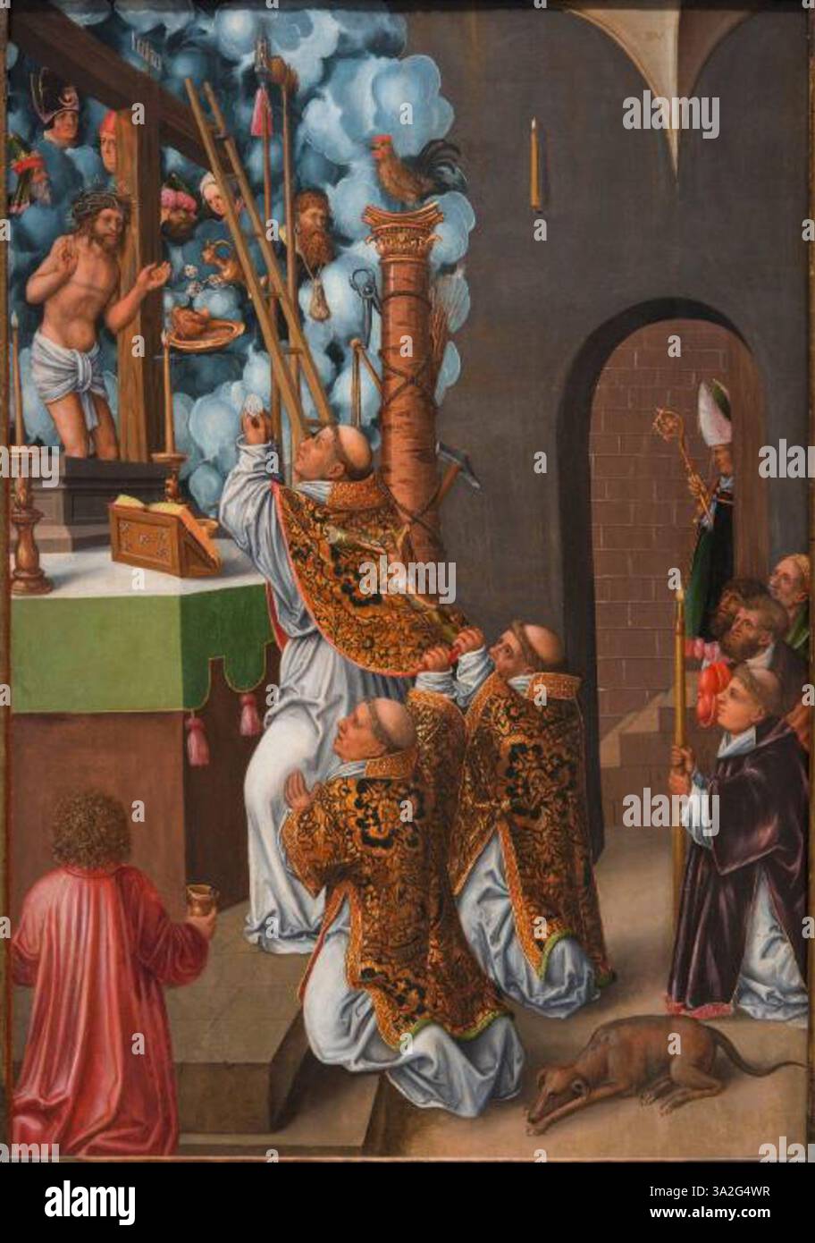 The Mass of St. Gregory, attributed to the circle of Lucas Cranach the ...