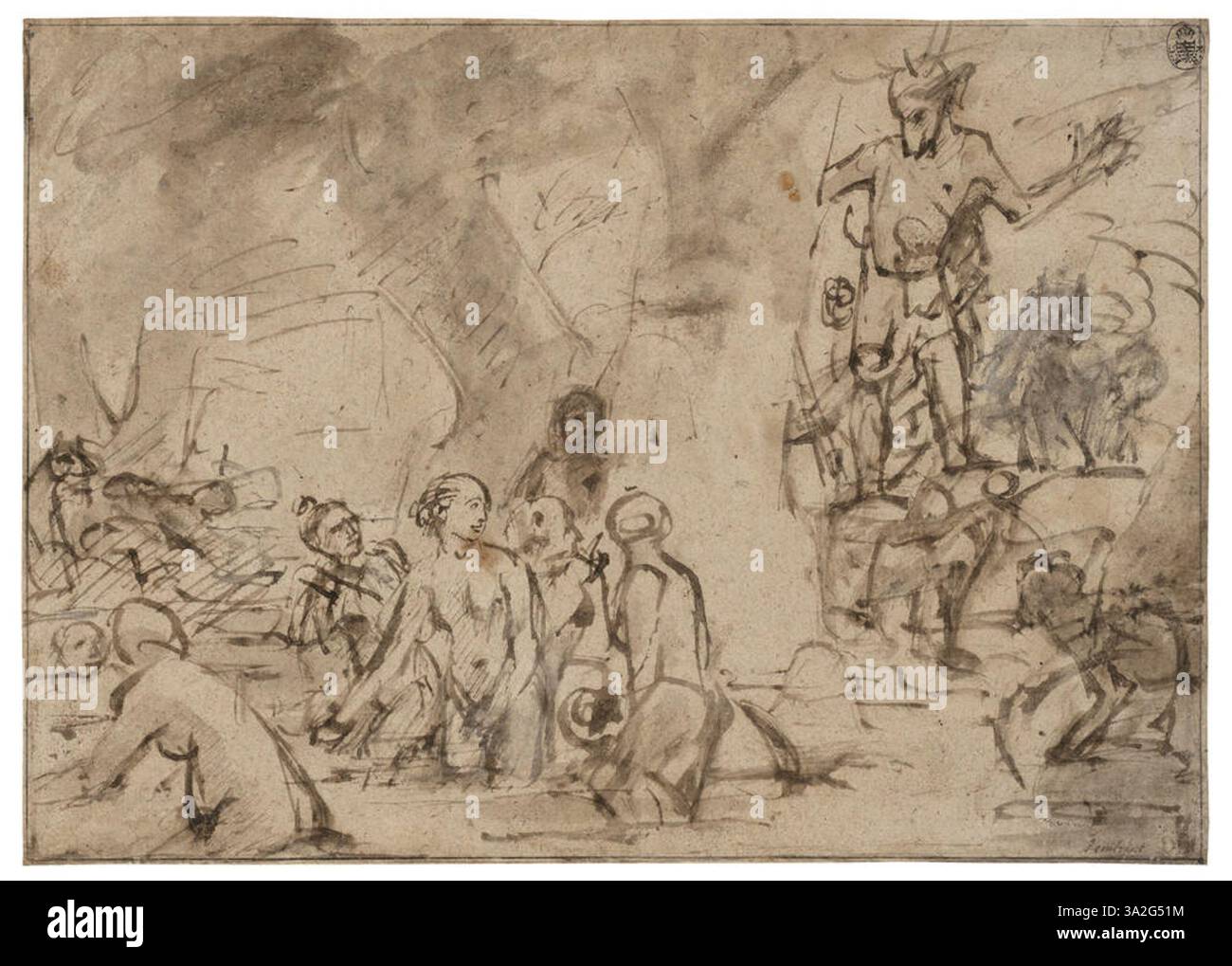 This artwork by Rembrandt depicts the mythological scene of Diana and ...