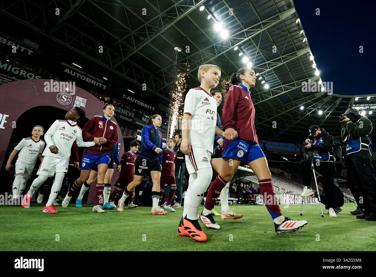 Lancy, Switzerland. 12th Mar, 2025. 12/03/2025, Lancy, Stade de Geneve ...