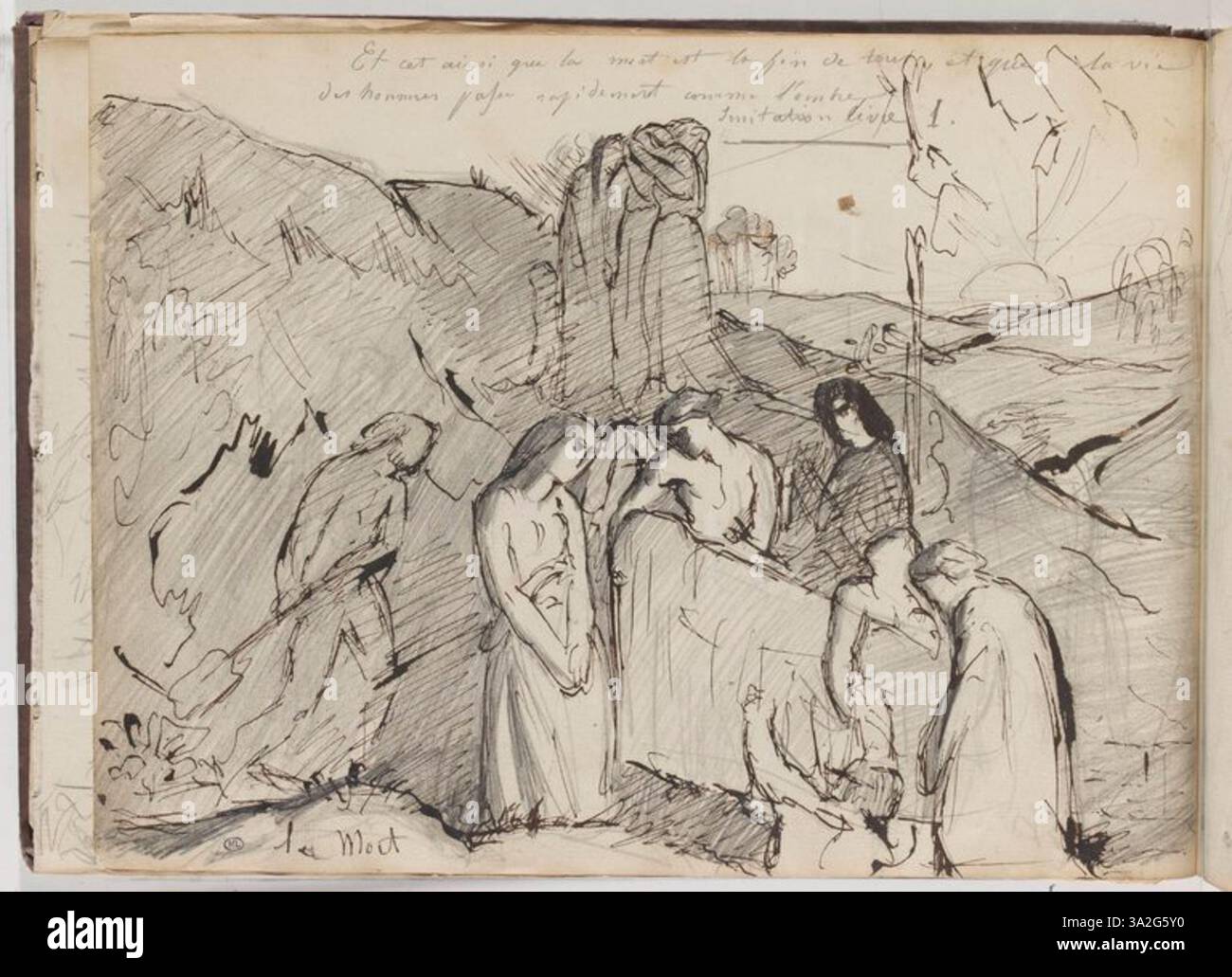 A painting by Théodore Chassériau, renowned for his academic training ...