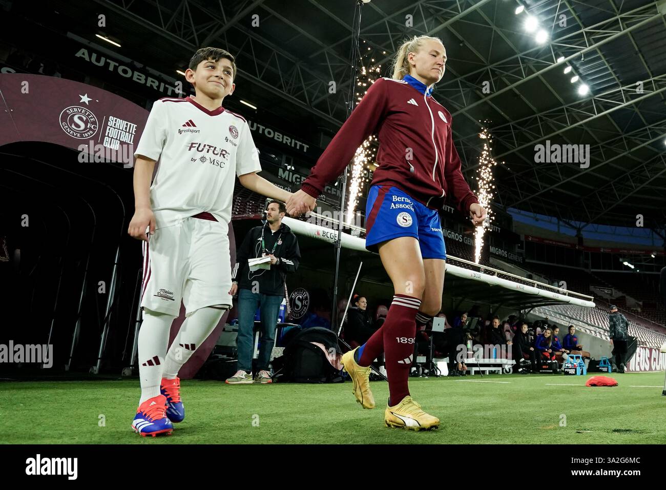 Lancy, Switzerland. 12th Mar, 2025. 12/03/2025, Lancy, Stade de Geneve ...