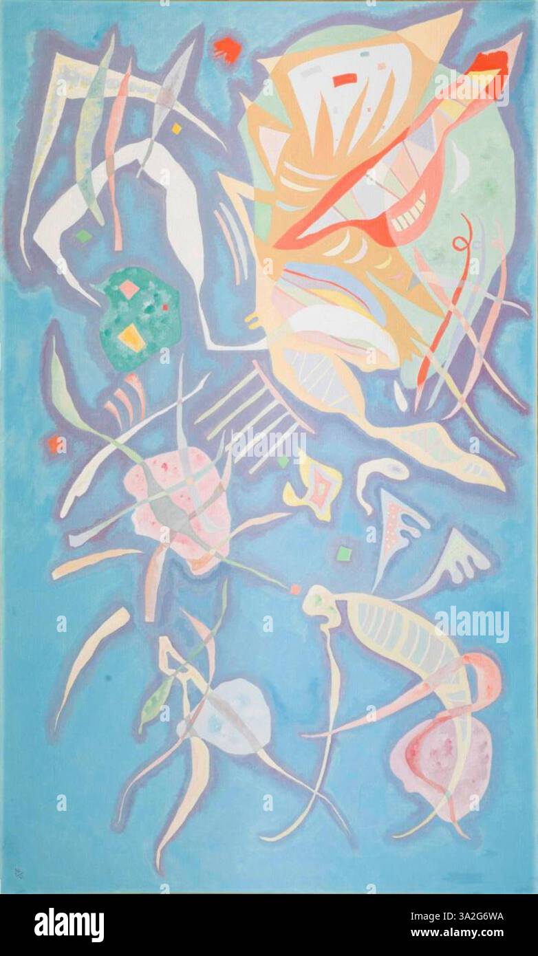 'Groupement' (1937) by Wassily Kandinsky features clusters of geometric ...