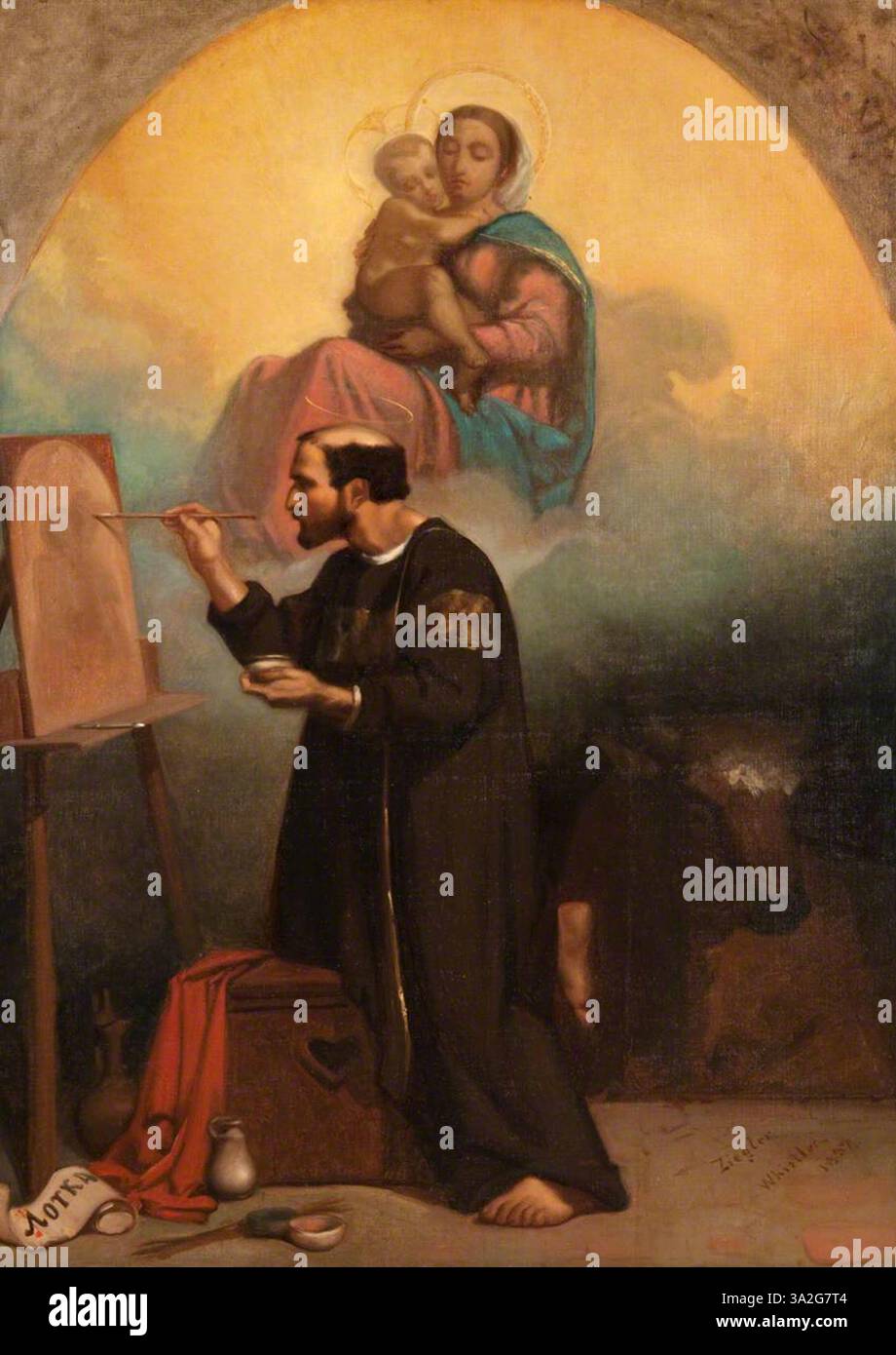 'Vision of Saint Luke' is a copy by James McNeill Whistler after Jules ...