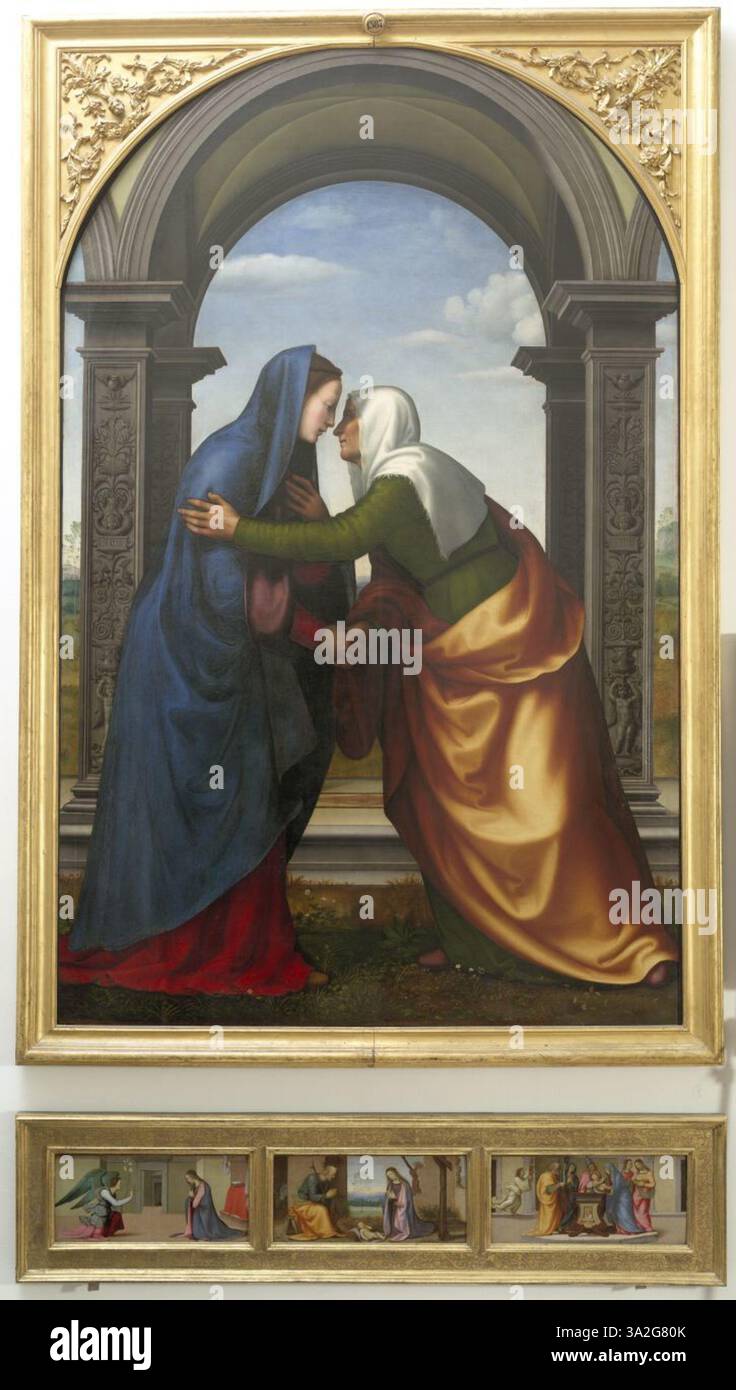 In this drawing, Mariotto Albertinelli depicts the Visitation, the ...