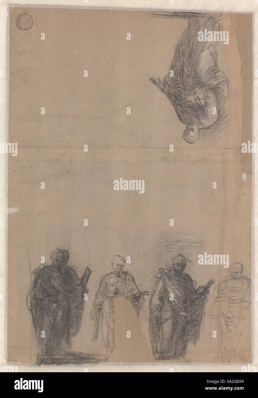 This drawing contains five studies by Fra Bartolommeo for a standing ...
