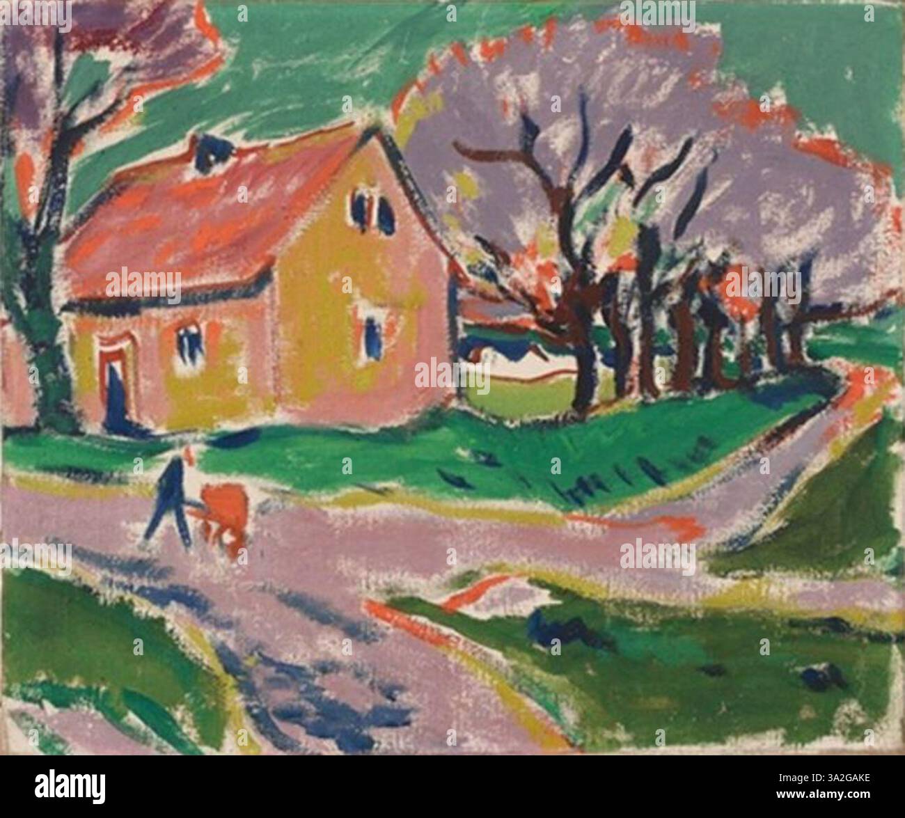 This artwork by Ernst Ludwig Kirchner, titled '103', exemplifies the ...