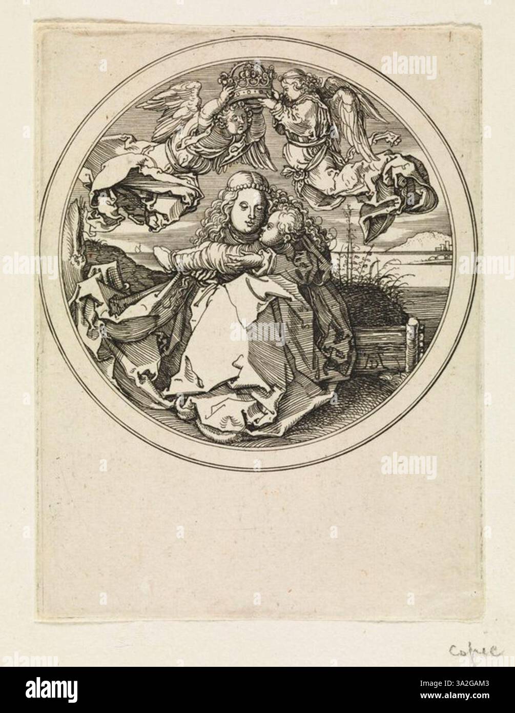 Dürer's depiction of the Virgin and Child shows the figures positioned ...