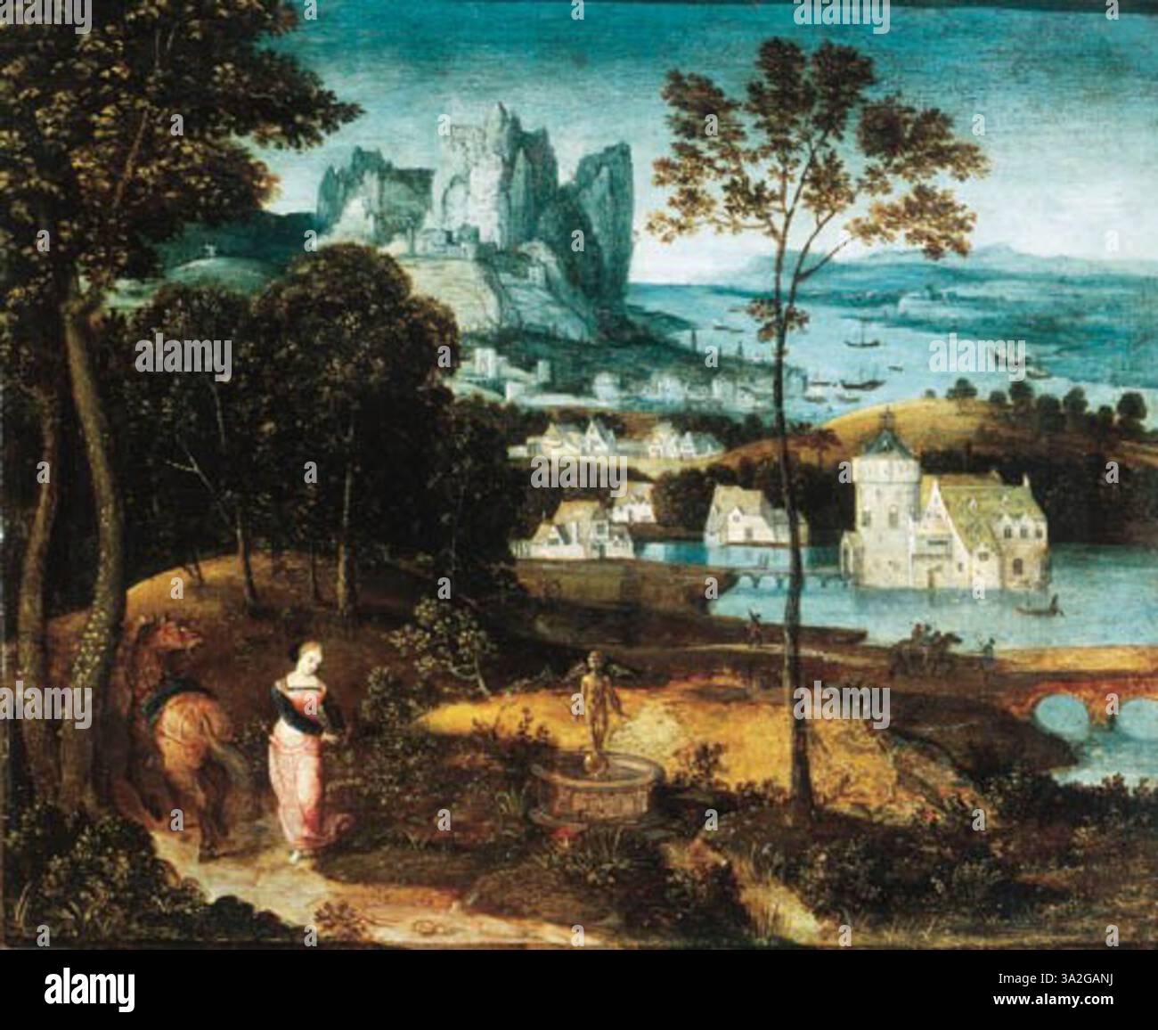 This painting portrays the figure of Thisbe from the myth of Pyramus ...