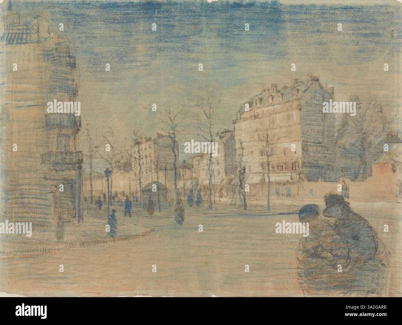 Vincent van Gogh’s 1887 oil painting Boulevard de Clichy captures a ...