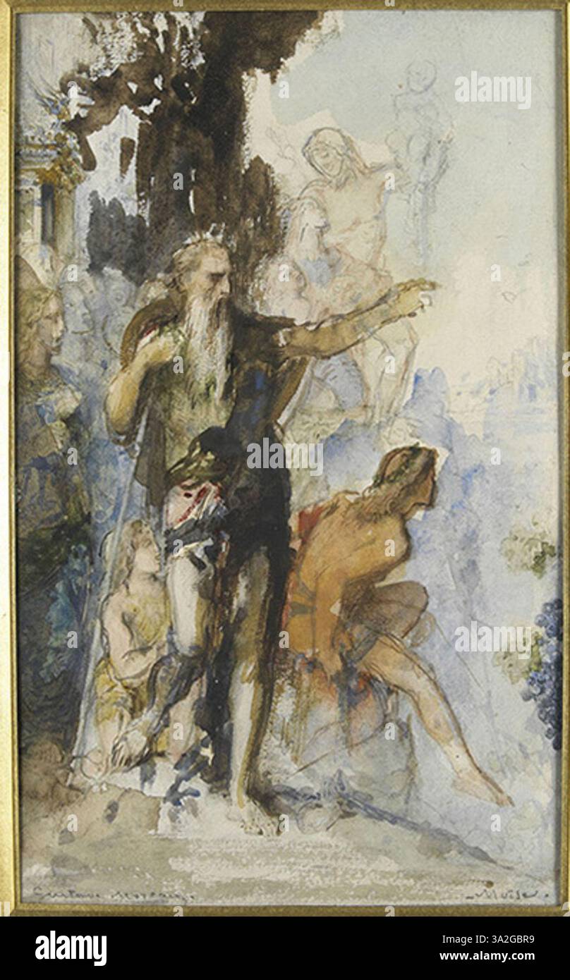 'Moïse, en vue de la Terre promise, ôte ses sandales' depicts the ...