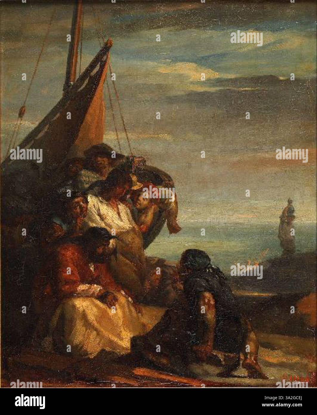 'Le conteur arabe' depicts an Arab storyteller, likely based on Millet ...