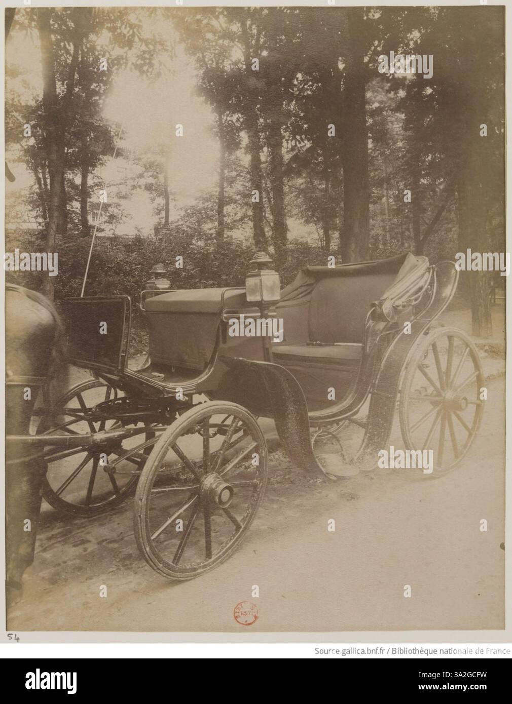 This 1910 photograph by Eugène Atget captures a Victoria carriage in ...