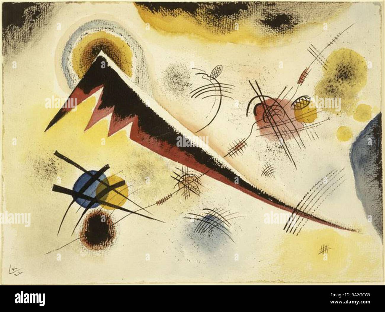'Jahresschluss' ('Year's End') by Kandinsky is an abstract composition ...