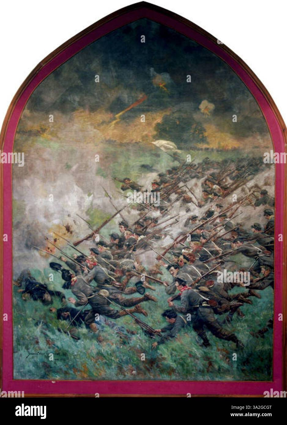 *The Charge of the New Market Cadets*, painted by Benjamin W ...