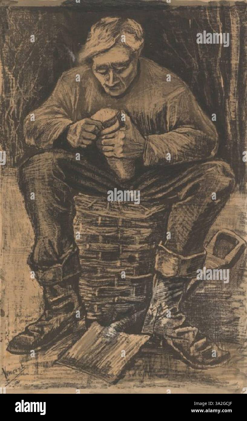 This work by Van Gogh uses his characteristic swirling brushstrokes and ...