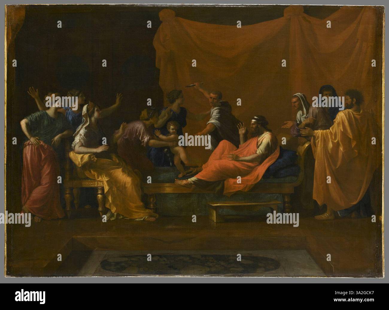 'Moïse enfant foulant aux pieds la couronne de Pharaon' (Moses as a ...