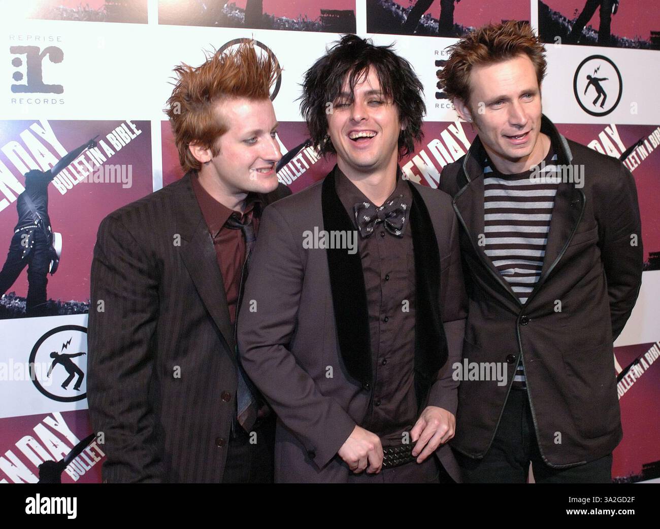 Nov 15, 2005; Hollywood, CA, USA; TRES COOL, BILLIE JOE ARMSTRONG, and ...