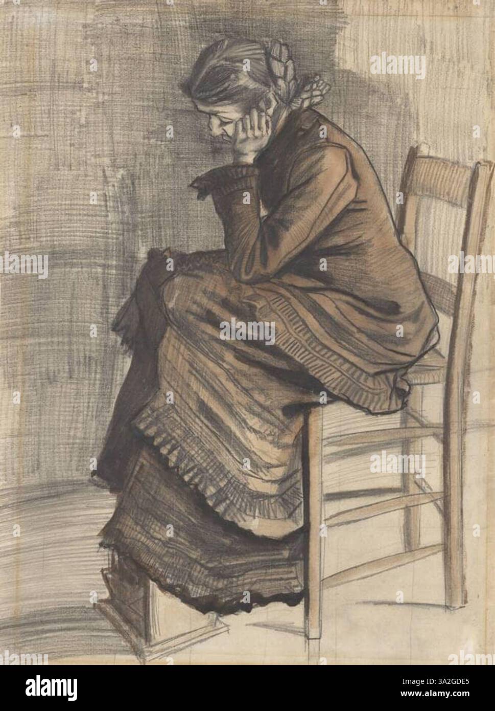 Vincent van Gogh’s painting shows a seated woman, her figure captured ...