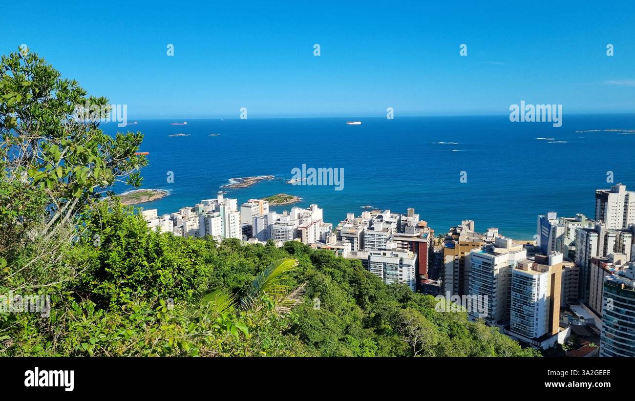 This mesmerizing image showcases a breathtaking coastal cityscape with ...