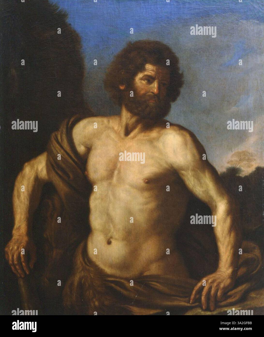 This painting depicts the mythological hero Hercules, showcasing his ...