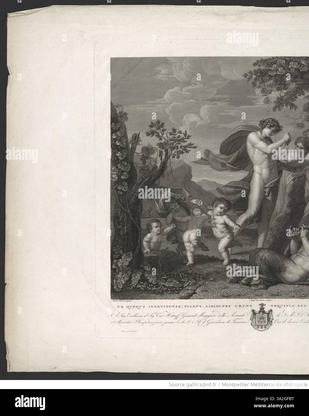 Luigi Fabri’s 'Bacchus et Silène' portrays the joyous god Bacchus with ...