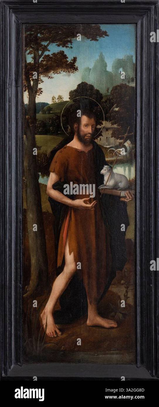 This 16th-century work by Jan Provoost or his school depicts Saint John ...