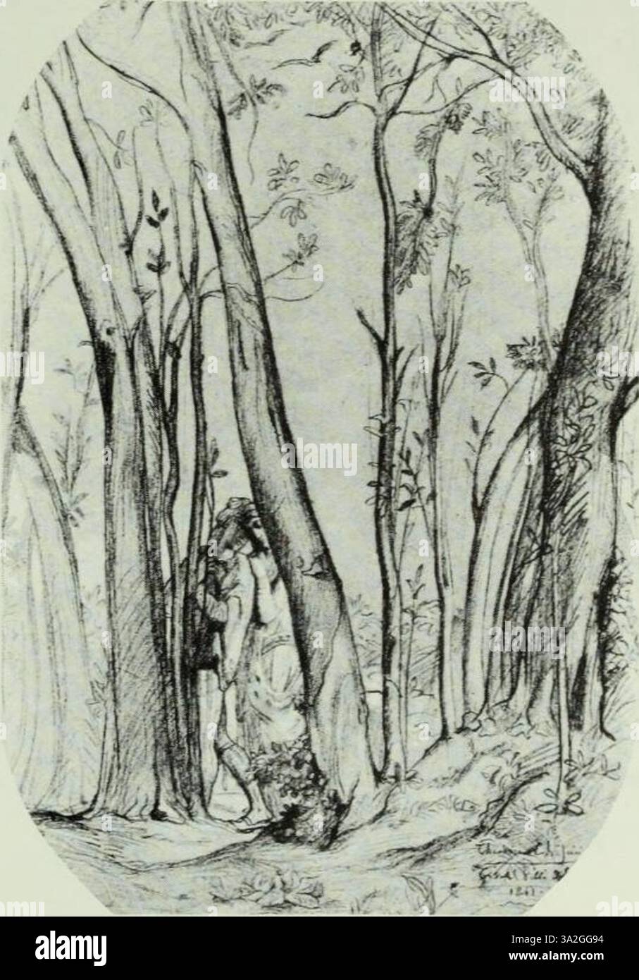 This piece by Chassériau captures figures in expressive poses ...