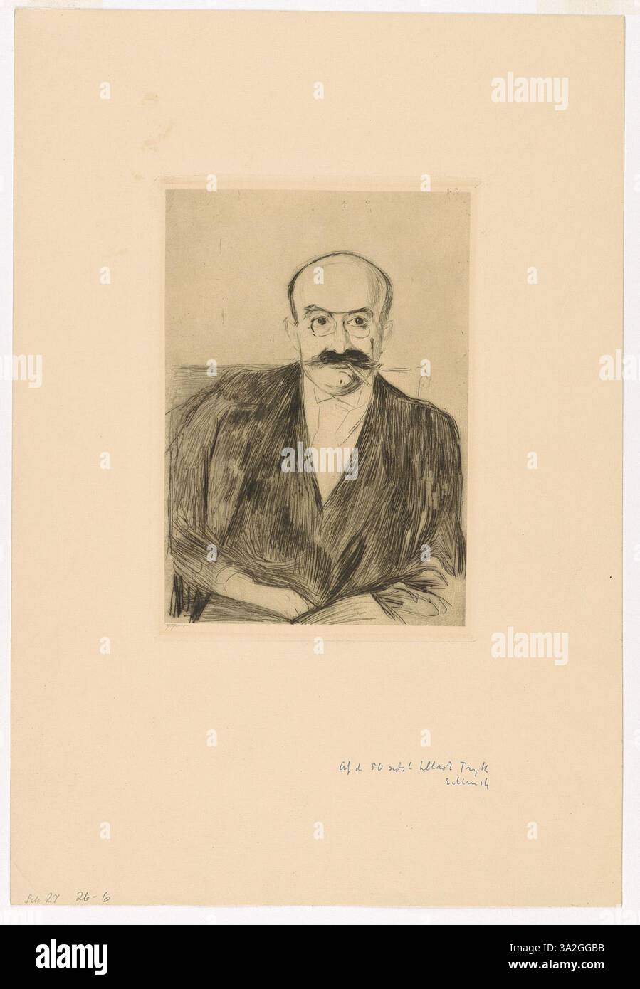 'Dr. Max Asch' is a contemplative portrait where Munch uses contrasts ...