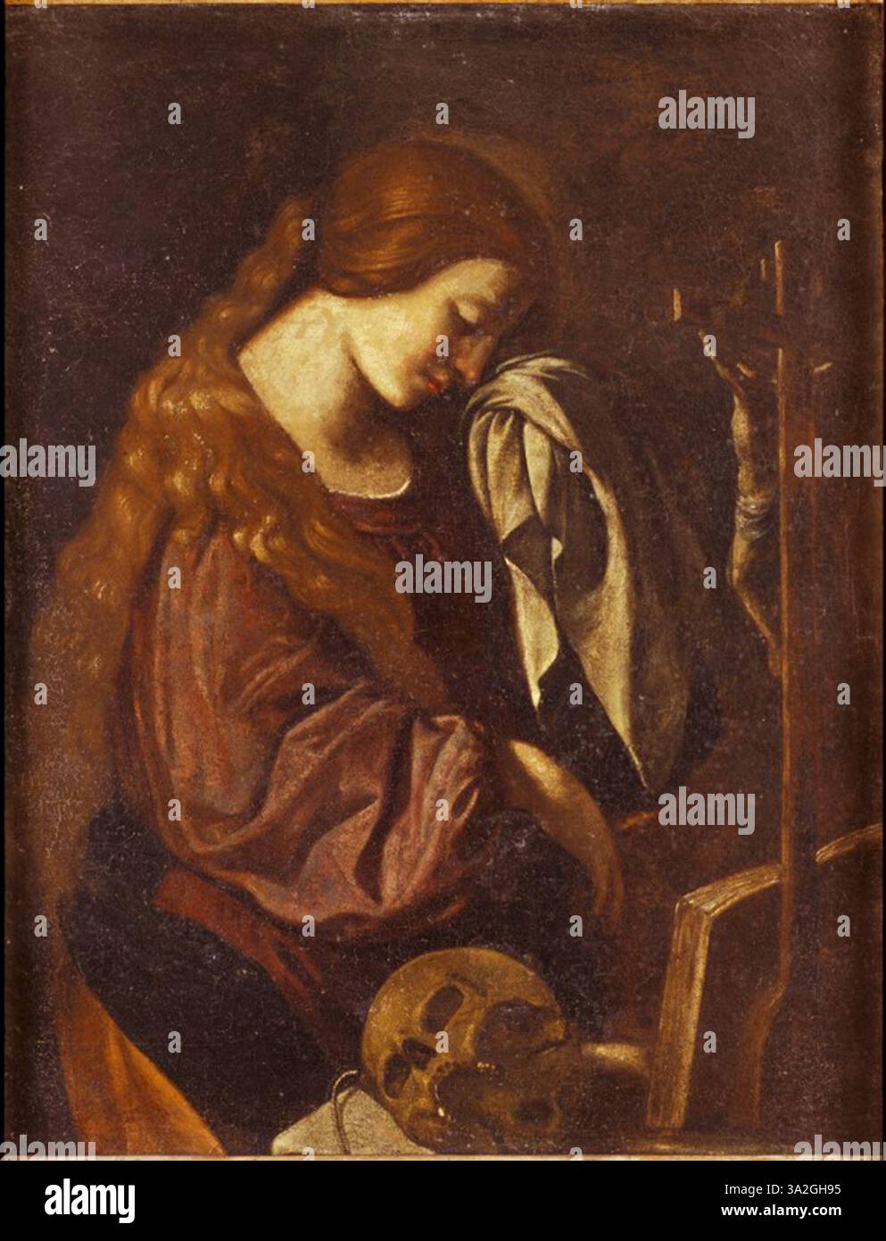 This emotional portrayal by Guercino shows St. Mary Magdalene weeping ...