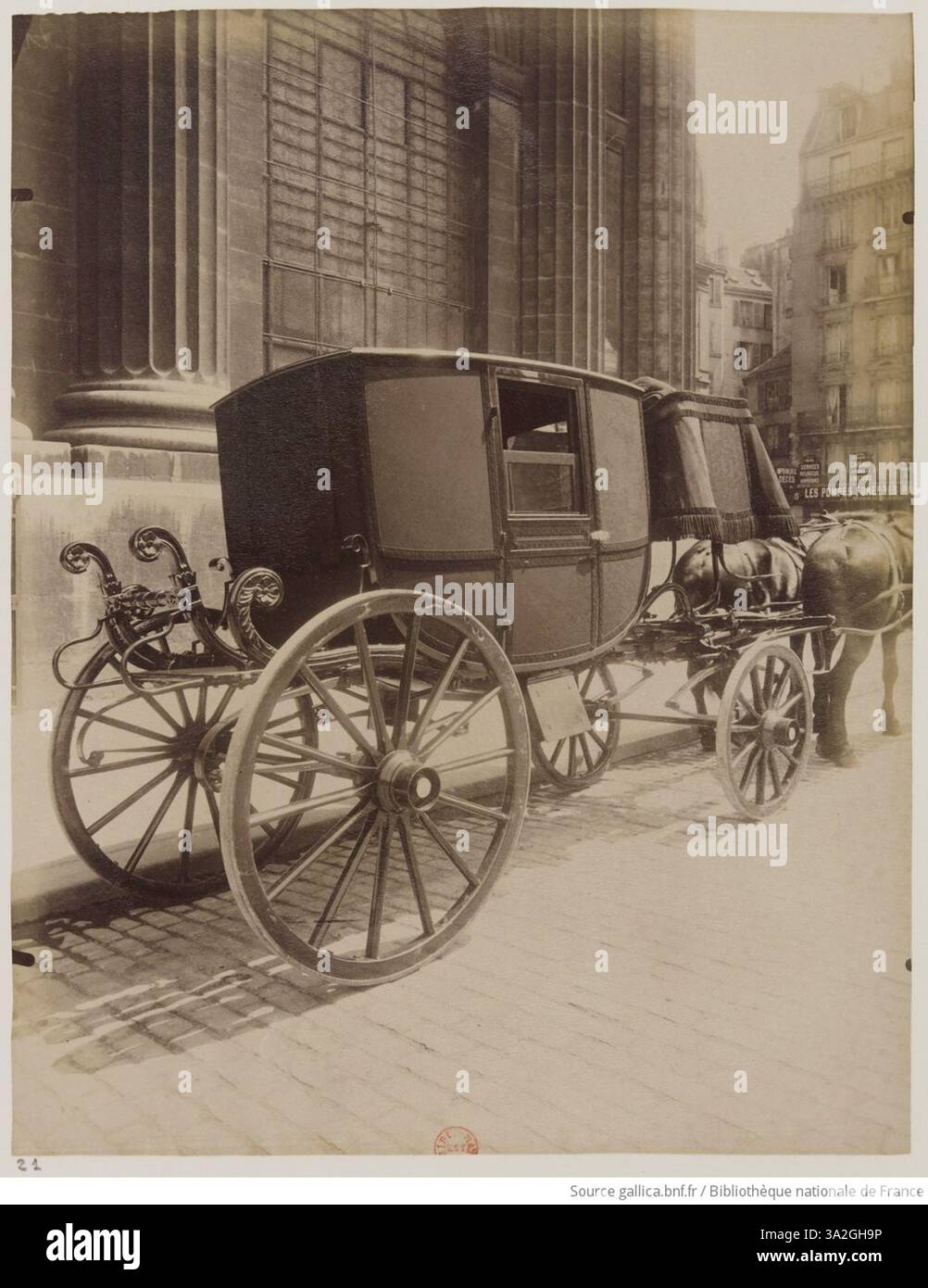This 1910 photograph by Eugène Atget shows a first-class funeral ...