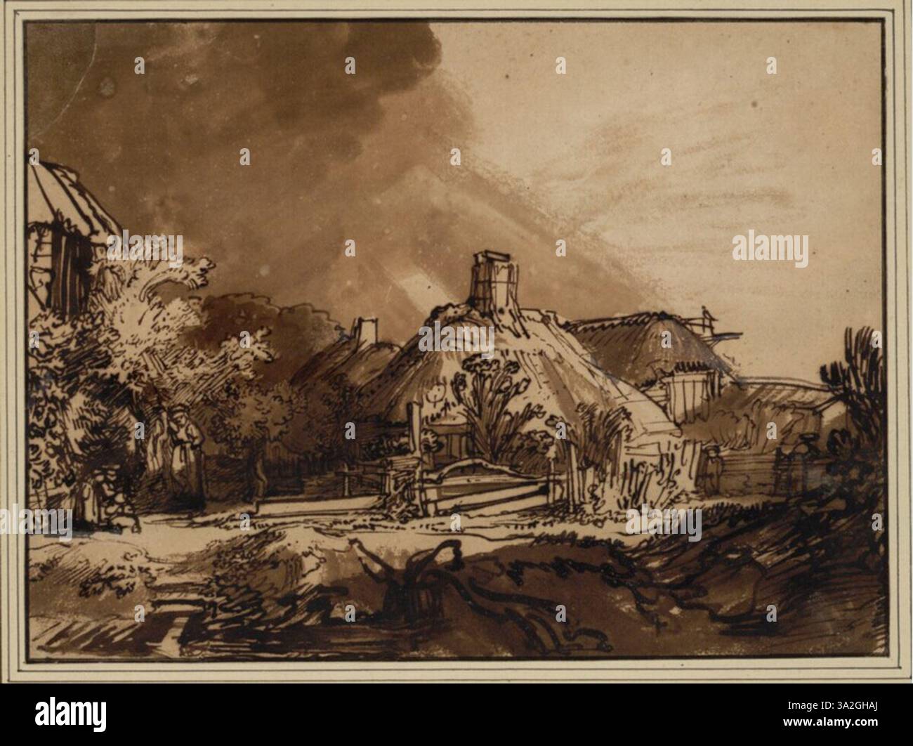 This Rembrandt drawing captures the subject’s emotional expression ...