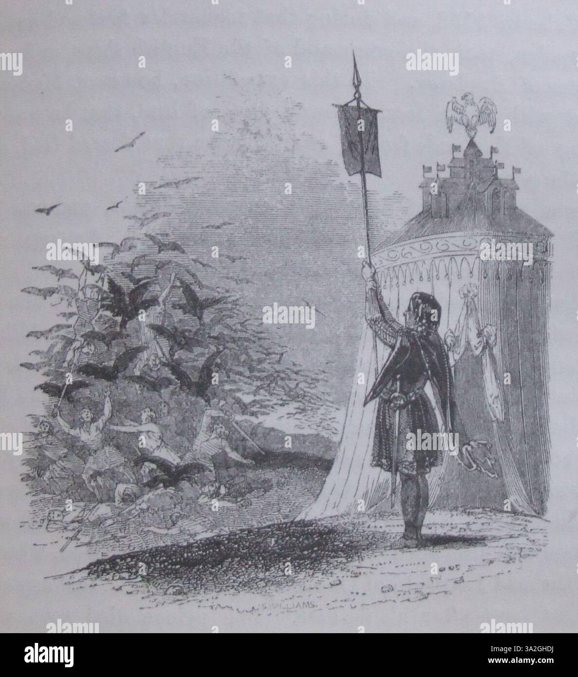 This 1877 illustration, titled 'The Dream of Rhonabwi,' is a visual ...