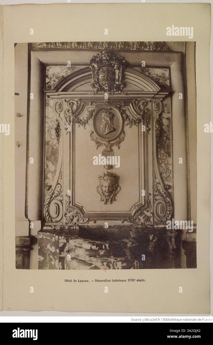 A photograph by Eugène Atget showcasing the 17th-century interior ...