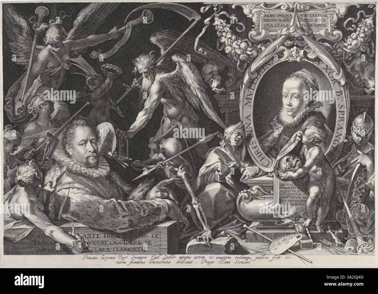 This work by Bartholomeus Spranger illustrates mythological figures ...