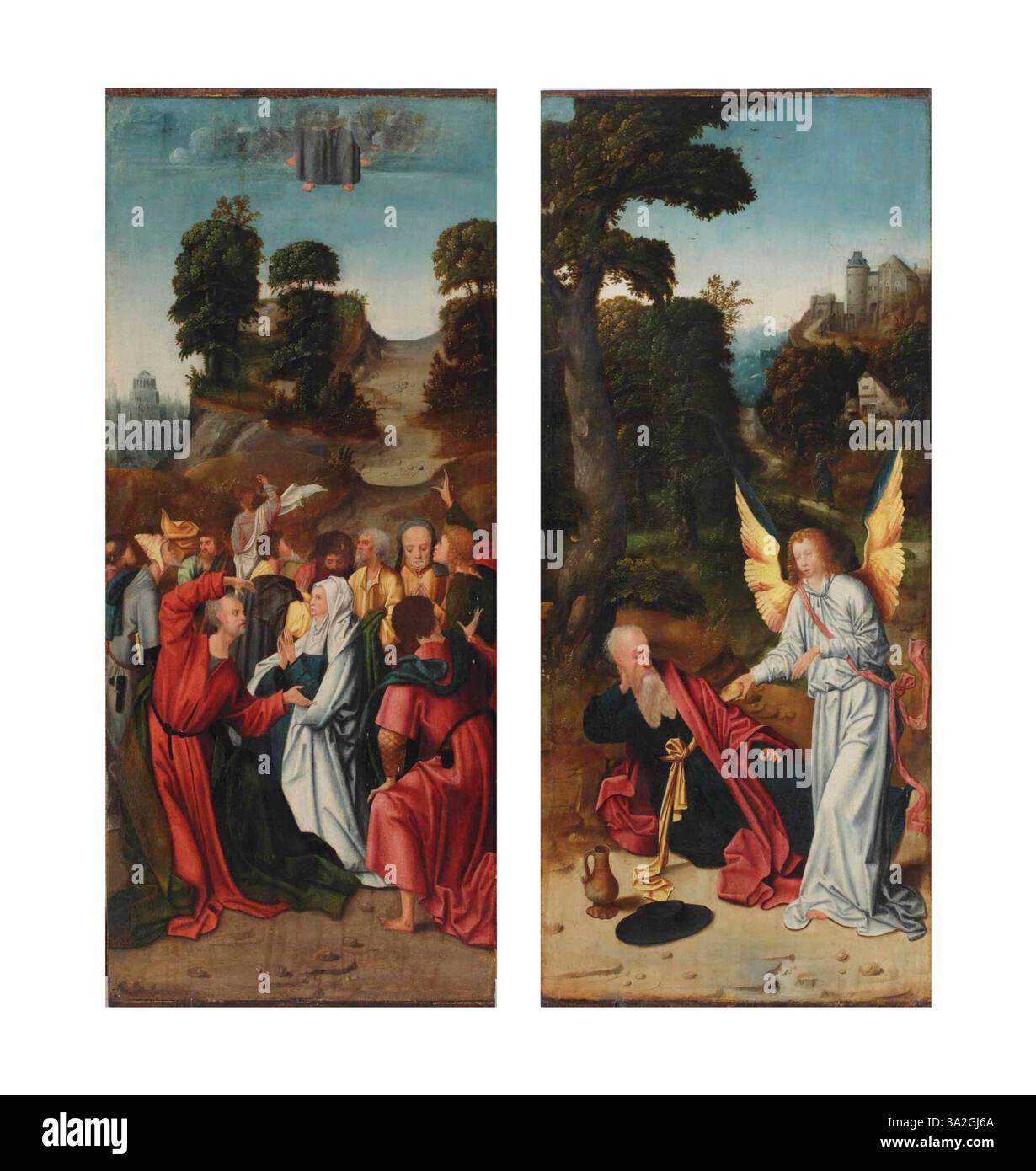 This artwork from the Antwerp school portrays the Ascension of Christ ...