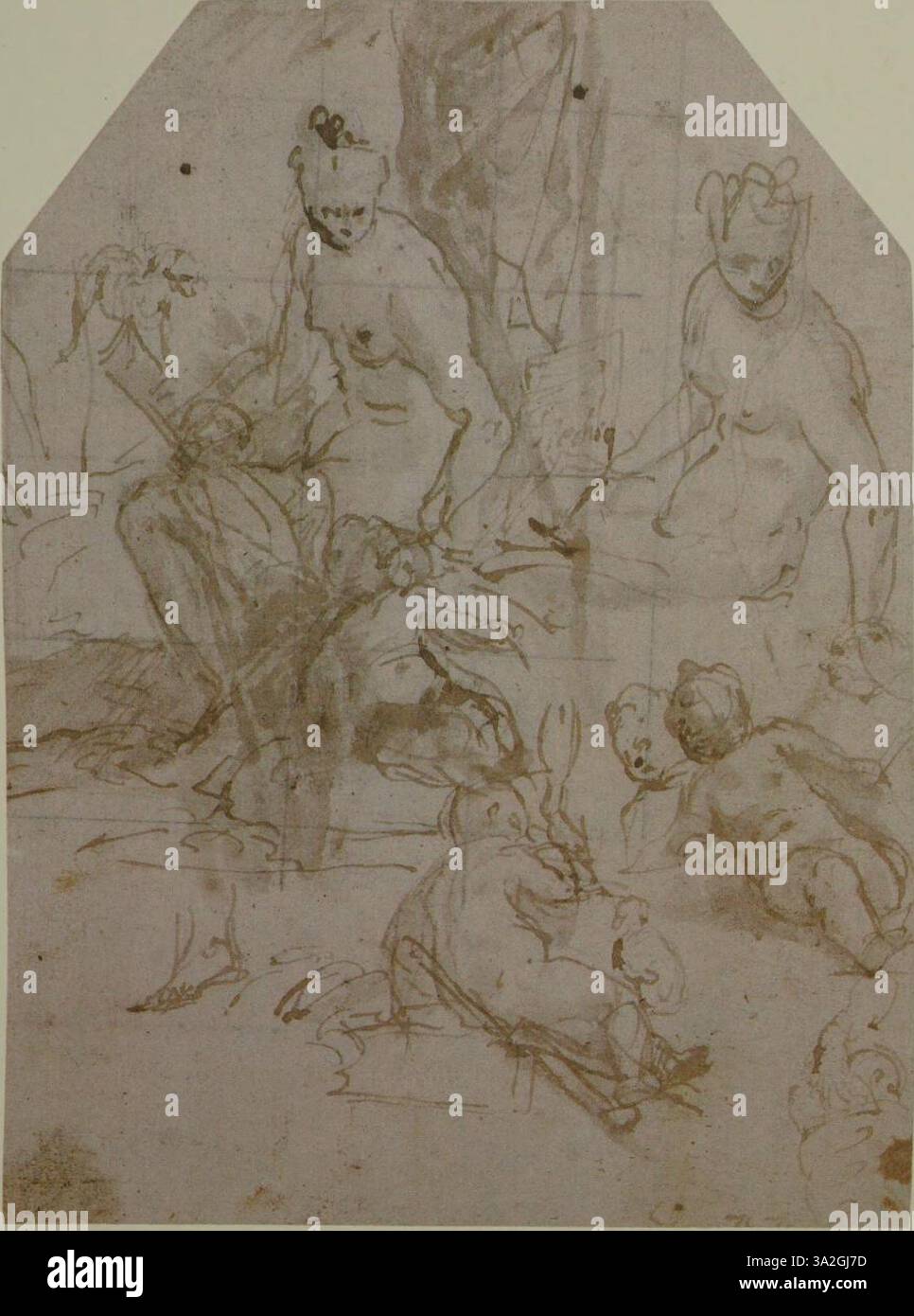 This painting by Veronese shows figures in an elaborate setting, where ...