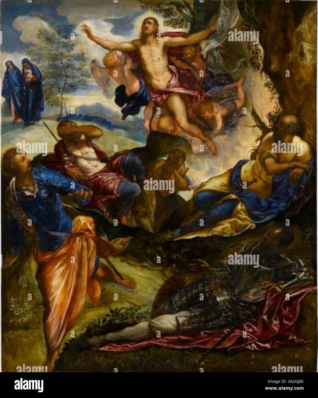 The Resurrection of Christ, as depicted by Tintoretto, shows the ...