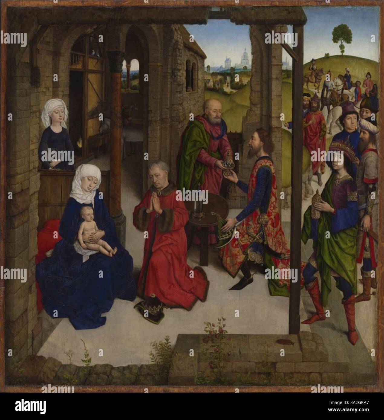 In 'Anbetung der Könige' (Adoration of the Kings), Dieric Bouts captures the moment the Magi ...